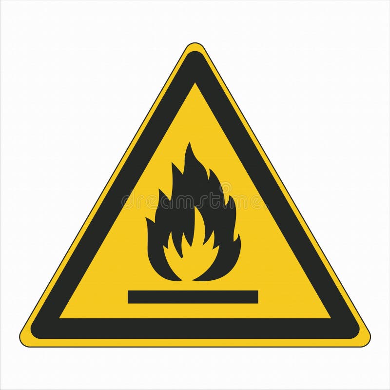 W021 ISO 7010 Registered Safety Signs Warnings Risk of Fire Flammable ...