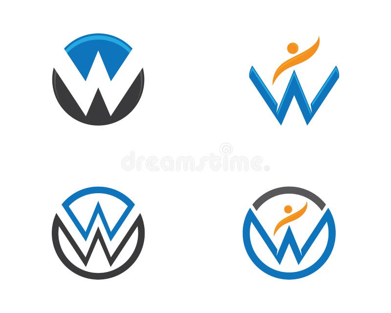 W Letter Business Finance Professional Logo Template Stock Vector ...
