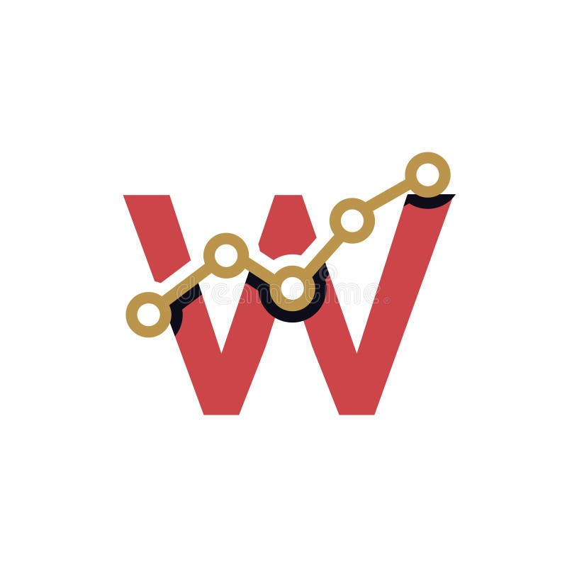W Letter Business Stats Logo Design Element. Logo Vector Template Stock ...