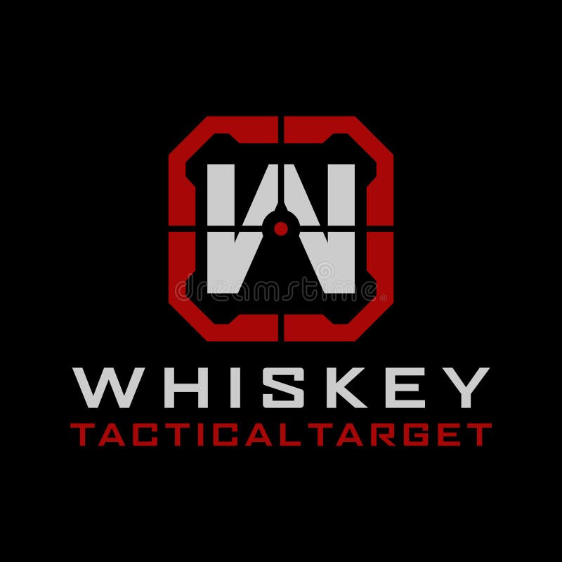 W Letter Tactical Military Target Logo Design Stock Illustration ...
