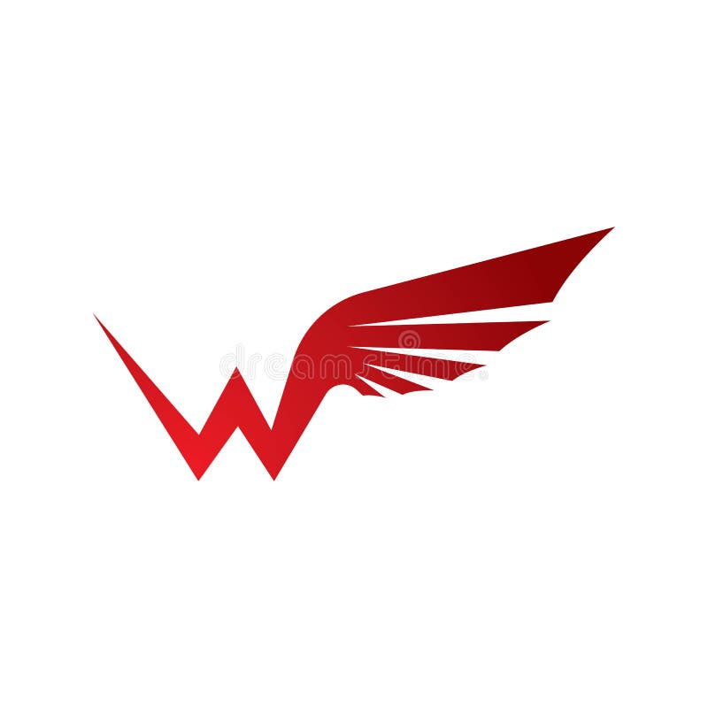 Letter a Wing Logo Design stock vector. Illustration of design - 206549131