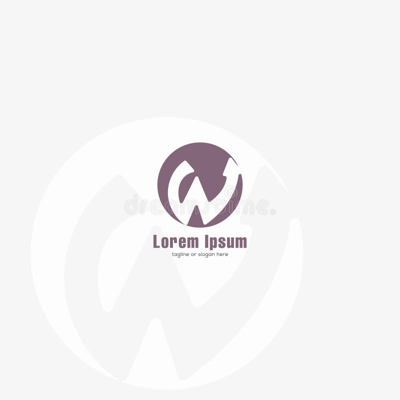 W Logo Letter W Logo Creative White Space Negative Space Design Stock ...
