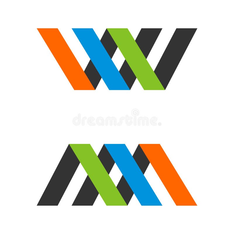 W and M Letter Logo Template Illustration Design. Vector EPS 10 Stock ...