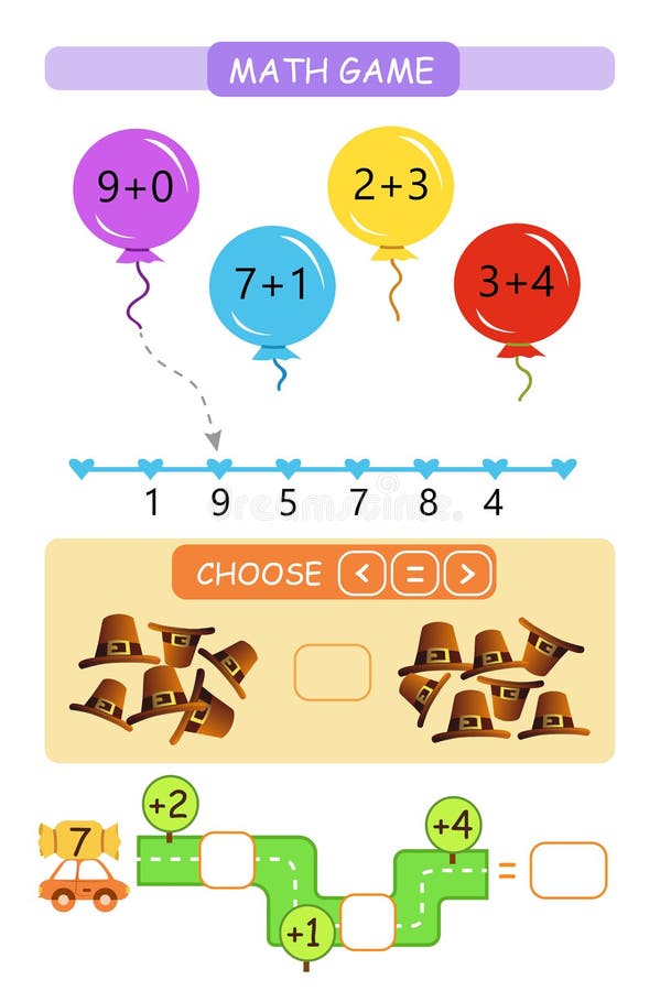 Counting Game for Preschool Children. Educational a Mathematical Game ...