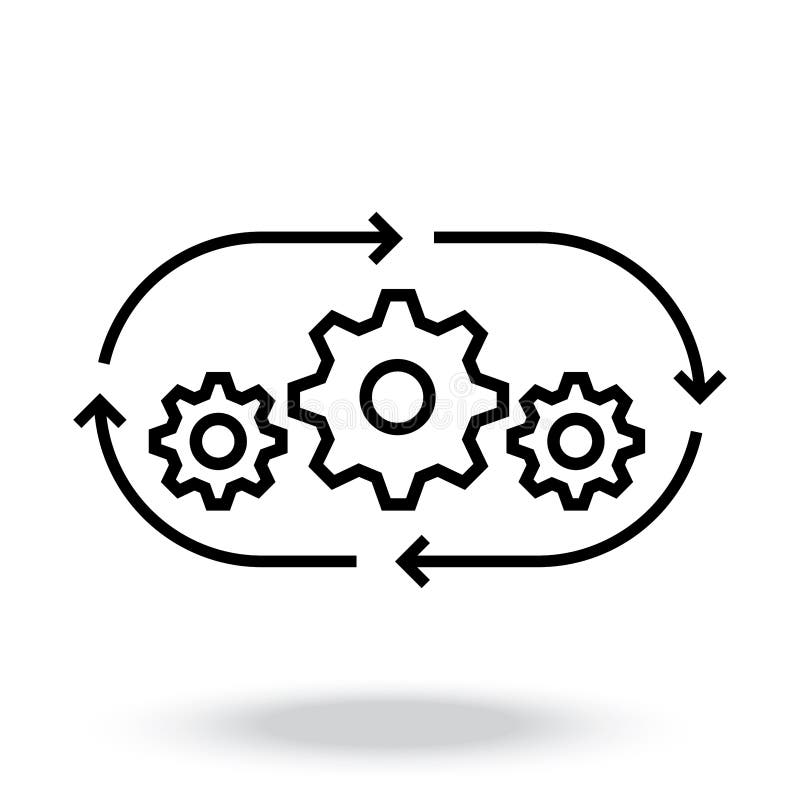 Operations Line Icon in Flat Style on White Stock Vector - Illustration ... Operations Line Icon in Flat Style on White Stock Vector - Illustration ...