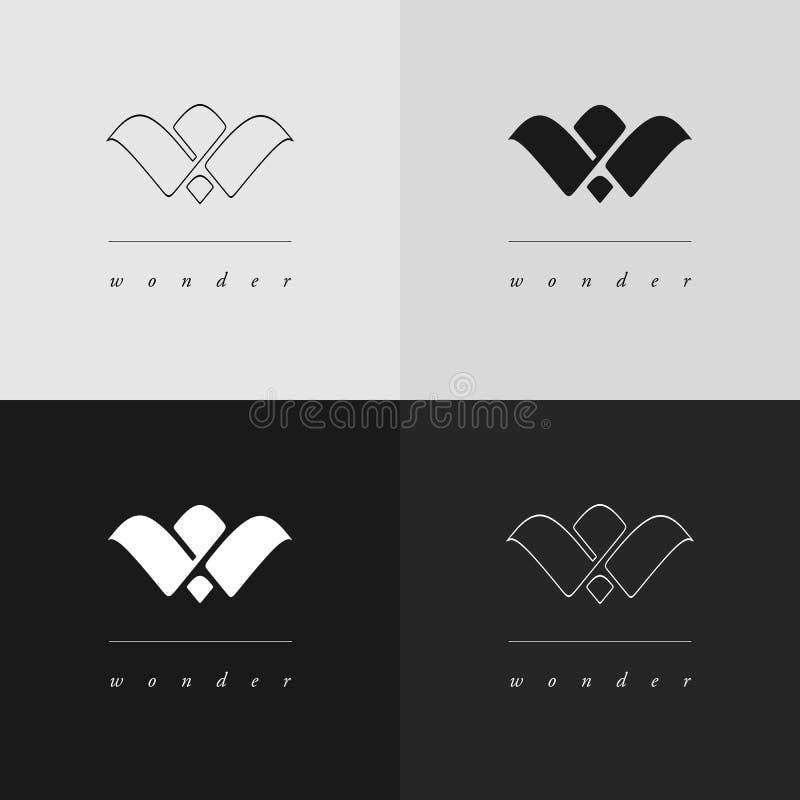 W monogram logo design stock vector. Illustration of company - 72528867