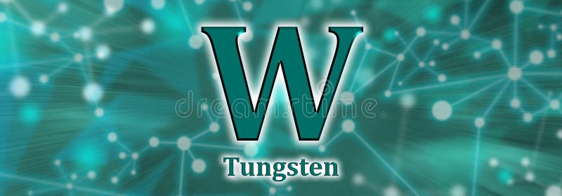W Symbol. Tungsten Chemical Element Stock Illustration - Illustration ...