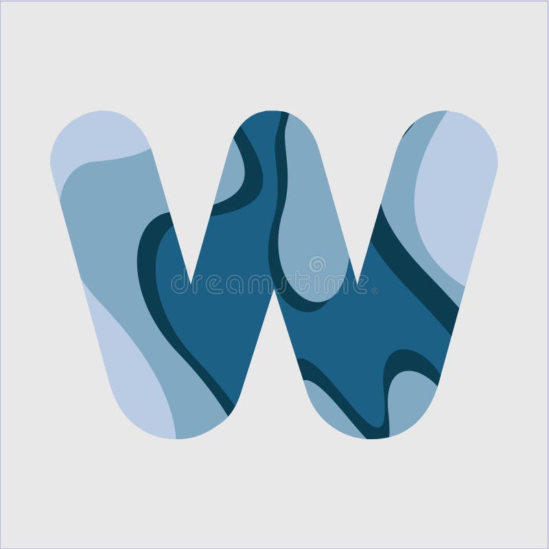 W Water Font Vector Template Design Illustration Stock Vector ...