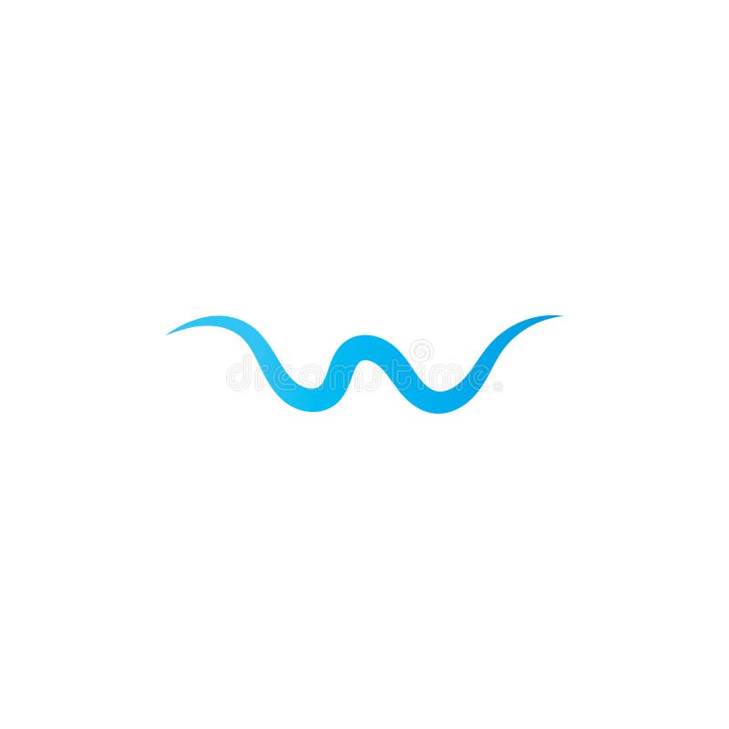 W Water Wave Logo Template Vector Stock Illustration - Illustration of ...