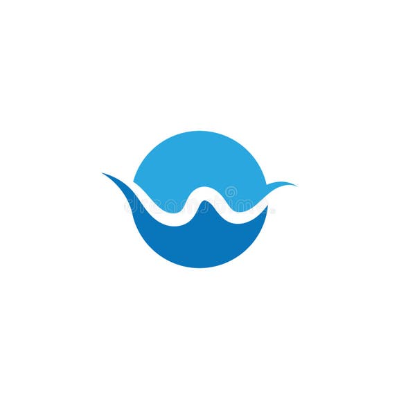 W Water Wave Logo Template Vector Stock Illustration - Illustration of ...
