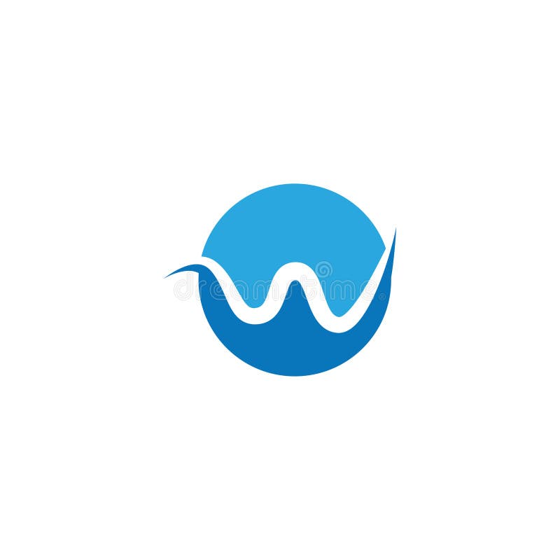 W Water Wave Logo Template Vector Stock Illustration - Illustration of ...