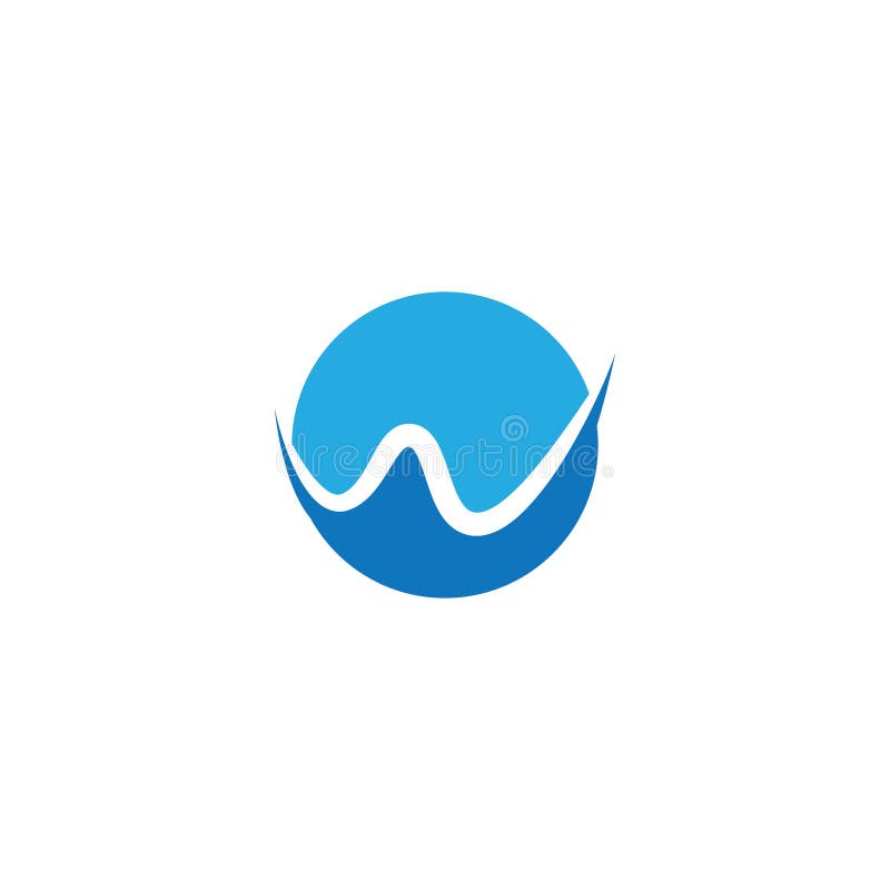 W Water Wave Logo Template Vector Stock Illustration - Illustration of ...