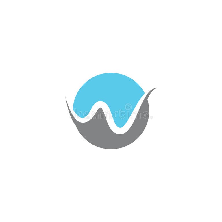 W Water Wave Logo Template Vector Stock Illustration - Illustration of ...