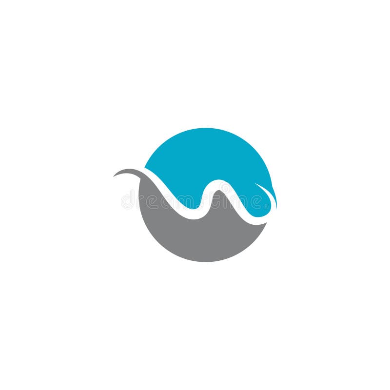 W Water Wave Logo Template Vector Stock Illustration - Illustration of ...