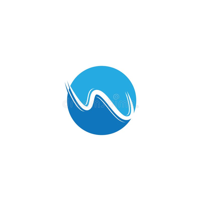 W Water Wave Logo Template Vector Stock Illustration - Illustration of ...