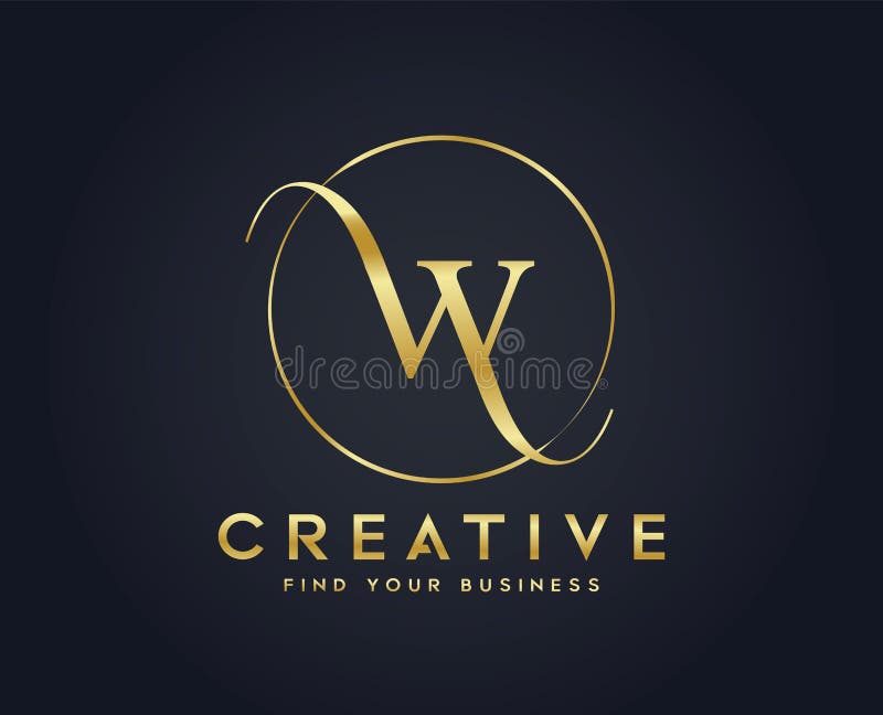 W Wave Cursive Business Logo Stock Illustration - Illustration of ...
