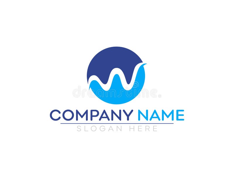 W Wave Cursive Business Logo Stock Illustration - Illustration of ...