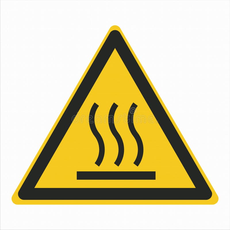 W017 ISO 7010 Registered Safety Signs Warnings Hot Surface Stock Vector ...