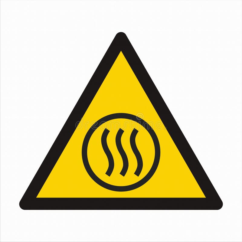W079 ISO 7010 Graphical Symbols Registered Safety Sign Warning Hot ...