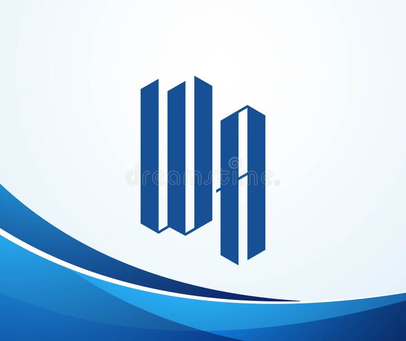 WA Alphabet Letter Logo Design Template Elements Stock Vector ...