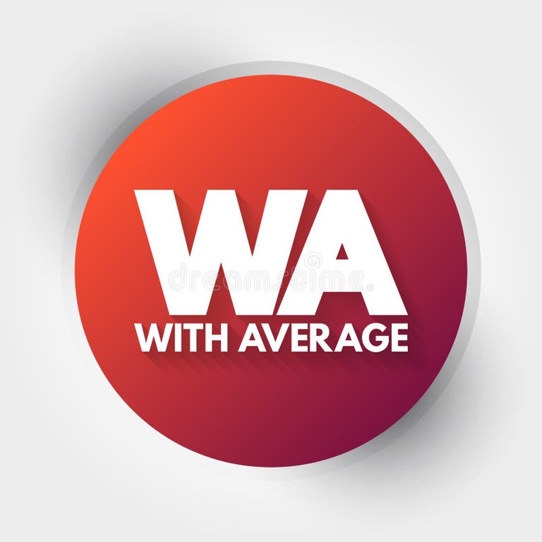 WA - with Average Acronym, Concept Background Stock Illustration ...