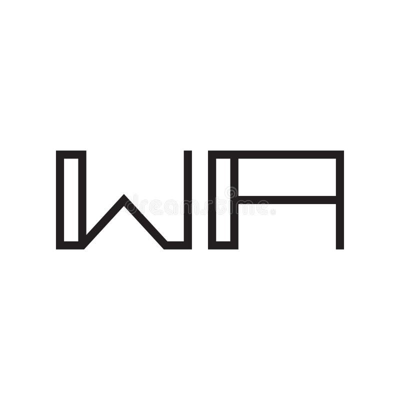 Wa Initial Letter Vector Logo Icon Stock Vector - Illustration of ...