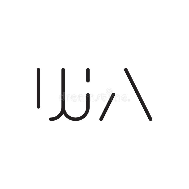 Wa Initial Letter Vector Logo Icon Stock Vector - Illustration of ...