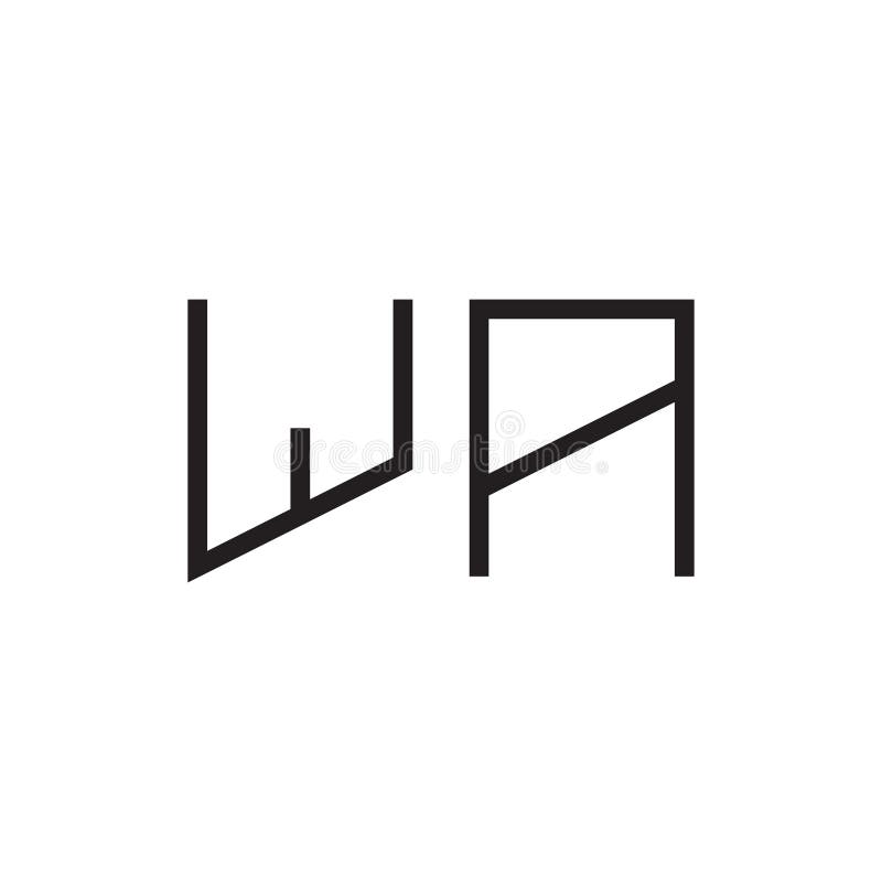 Wa Initial Letter Vector Logo Icon Stock Vector - Illustration of ...