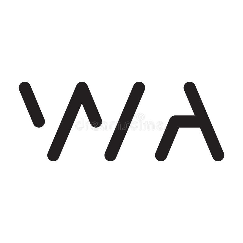 Wa Initial Letter Vector Logo Icon Stock Vector - Illustration of sign ...