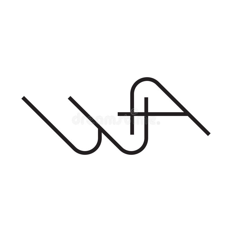 Wa Initial Letter Vector Logo Icon Stock Vector - Illustration of ...