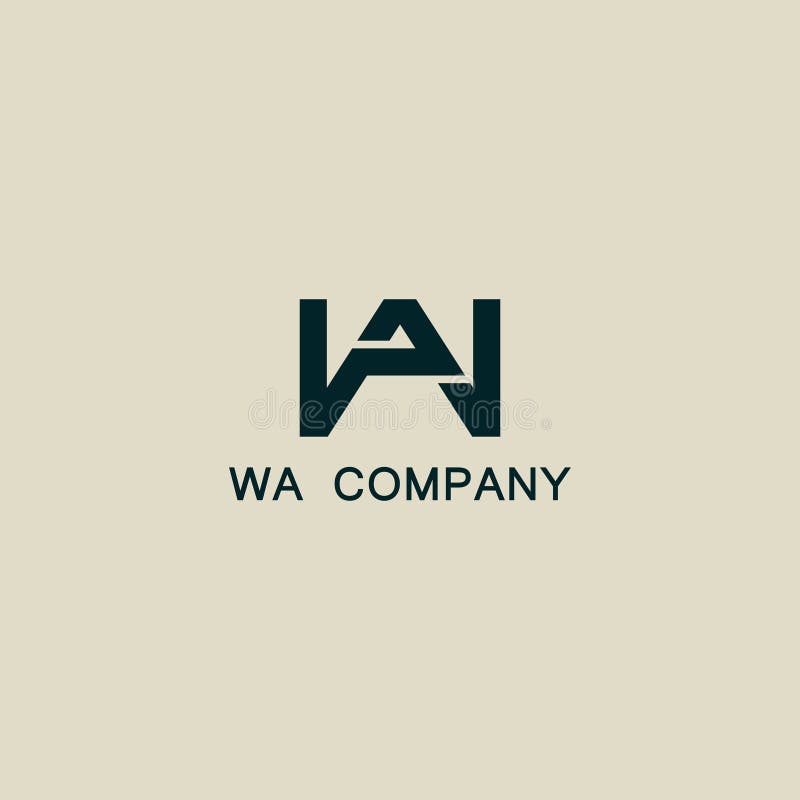 WA Letter Logo Design and Monogram Logo Design. Alphabet Letter WA AW ...