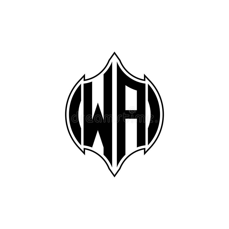 WA Logo Monogram Geometric Shield Shape Style Stock Vector ...