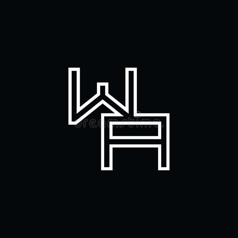 WA Logo Monogram with Line Style Design Template Stock Vector ...