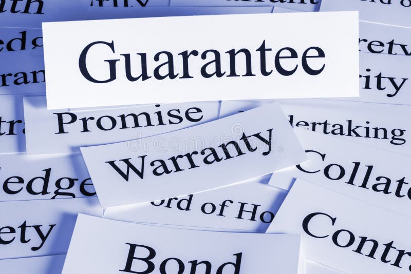 Waarborg stock afbeelding. Image of garantie, collateraal - 33488625