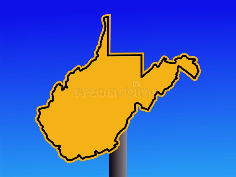 Waarschuwingsbord Van West Virginia Vector Illustratie - Illustration ...