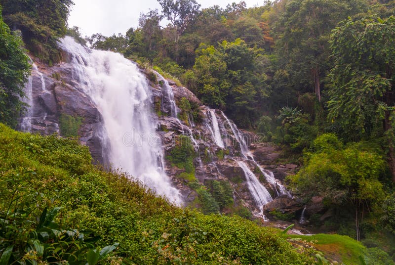 Wachirathan Waterfall, Thailand Stock Image - Image of river, creek ...