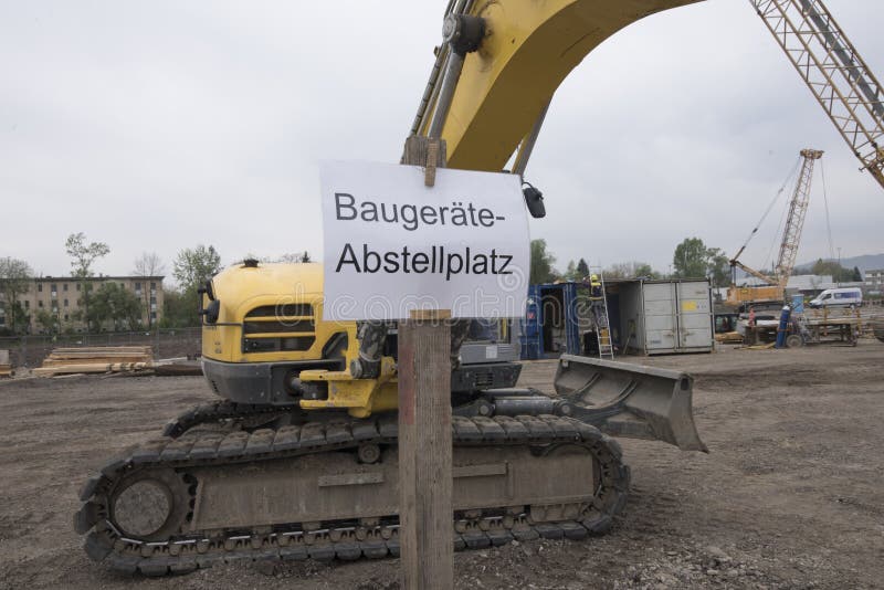 Wacker_neuson Excavator at a Construction Site Stock Photo - Image of ...