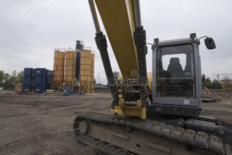 Wacker_neuson Excavator at a Construction Site Stock Image - Image of ...
