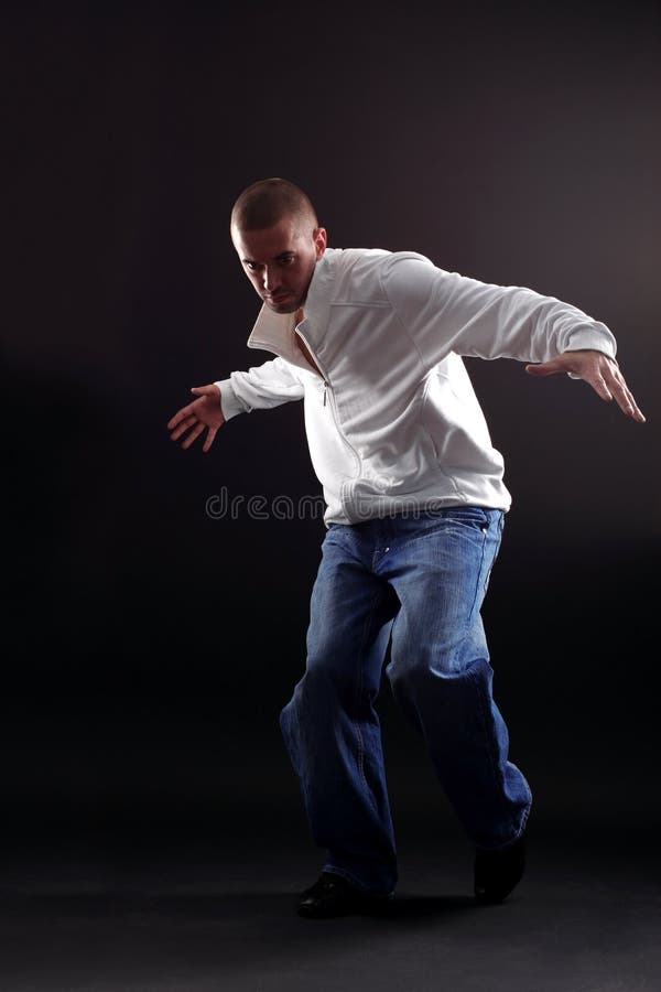Wacking man dancer stock image. Image of caucasian, acrobat - 12950895