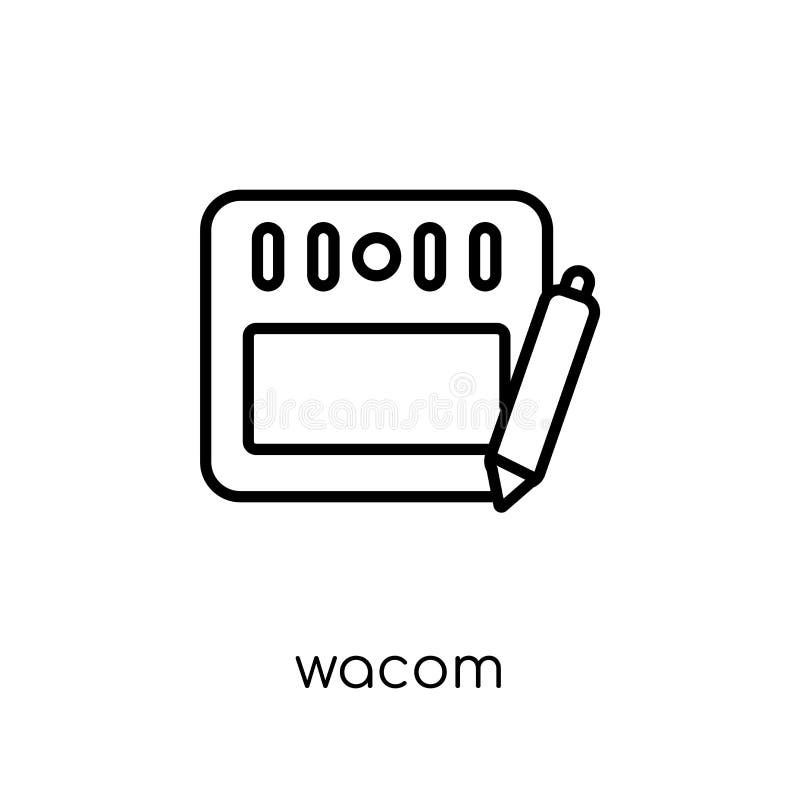 Wacom Icon. Trendy Modern Flat Linear Vector Wacom Icon on White Stock ...
