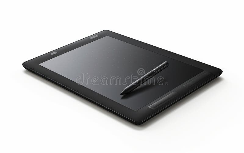 Wacom Intuos Tablet on White Background Stock Illustration ...