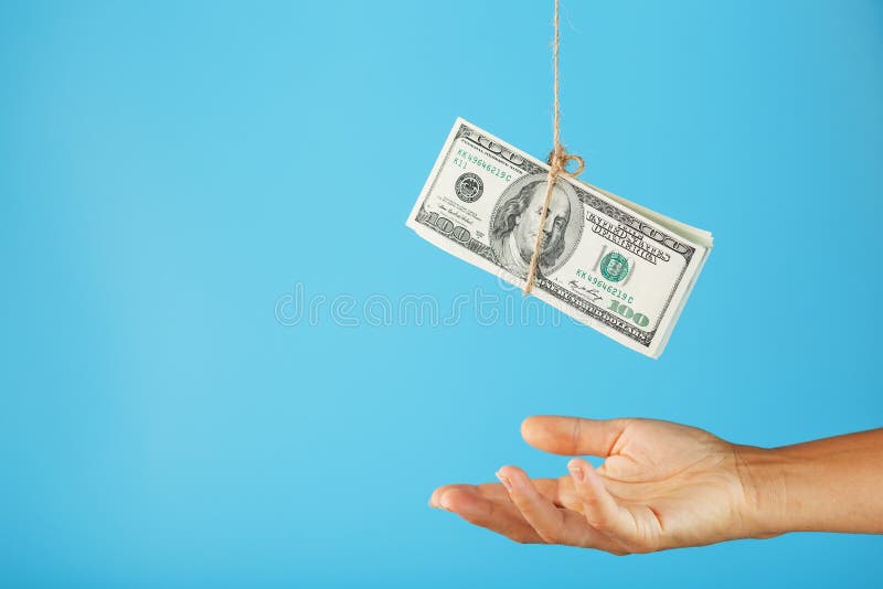Dollars on string. stock photo. Image of currency, savings - 18148756