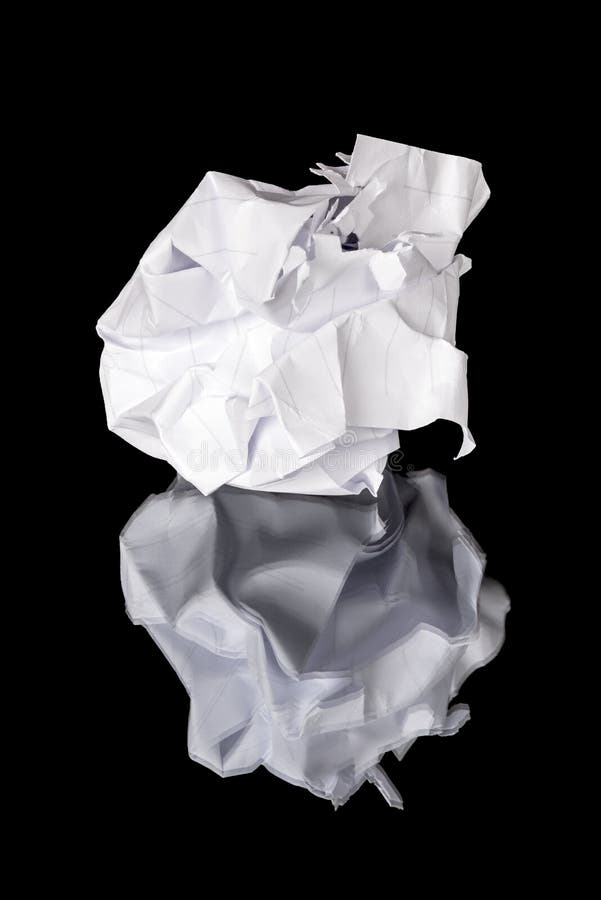 Wad of Paper Rolled into a Ball Stock Photo - Image of school, close ...