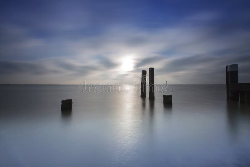 Waddenzee, Nederland /Netherlands Stock Image - Image of backlight ...