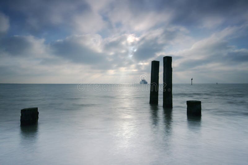 Waddenzee, Nederland /Netherlands Stock Image - Image of tegenlicht ...
