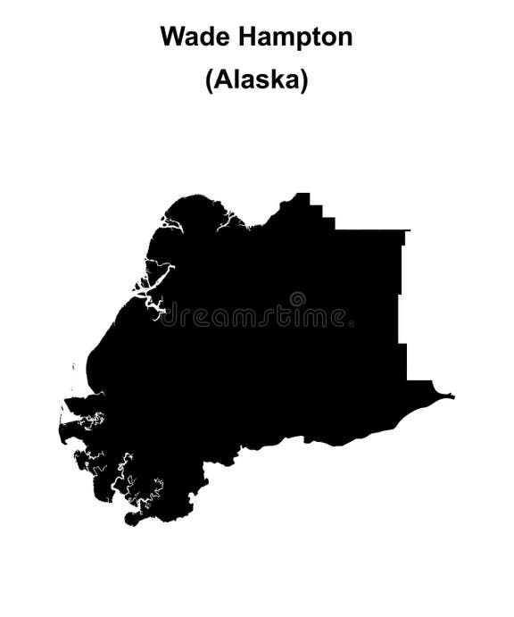 Wade Hampton outline map stock vector. Illustration of template - 357879373