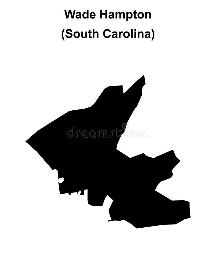 Wade Hampton outline map stock illustration. Illustration of border ...
