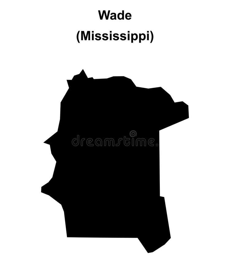 Wade outline map stock vector. Illustration of mississippi - 387464528