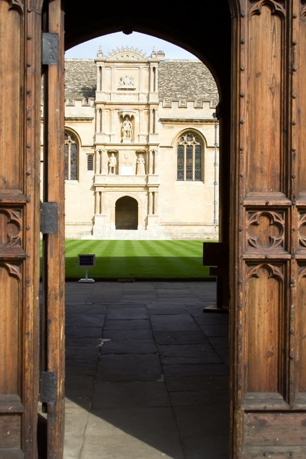 Wadham College, Oxford University, England Stock Image - Image of sunny ...