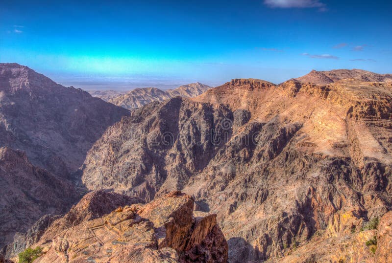 Wadi Araba in Petra, Jordan Stock Photo - Image of aerial, viewpoint ...